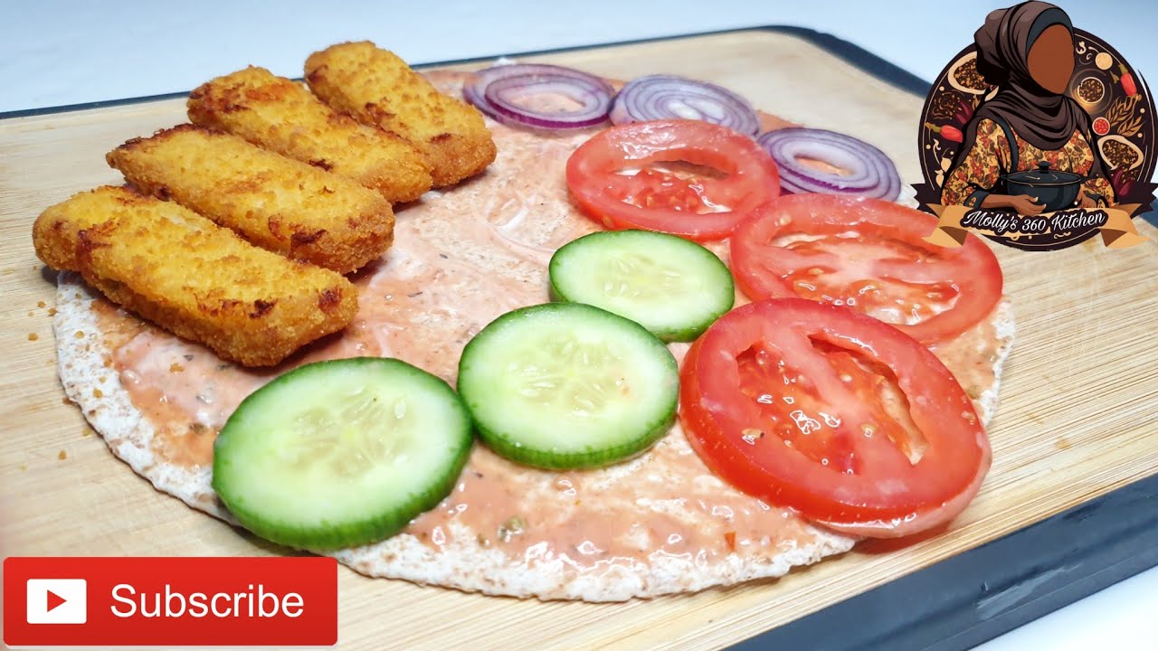 Cod Fish Fingers Tortilla Wrap, Quick And Easy Recipe - YouTube