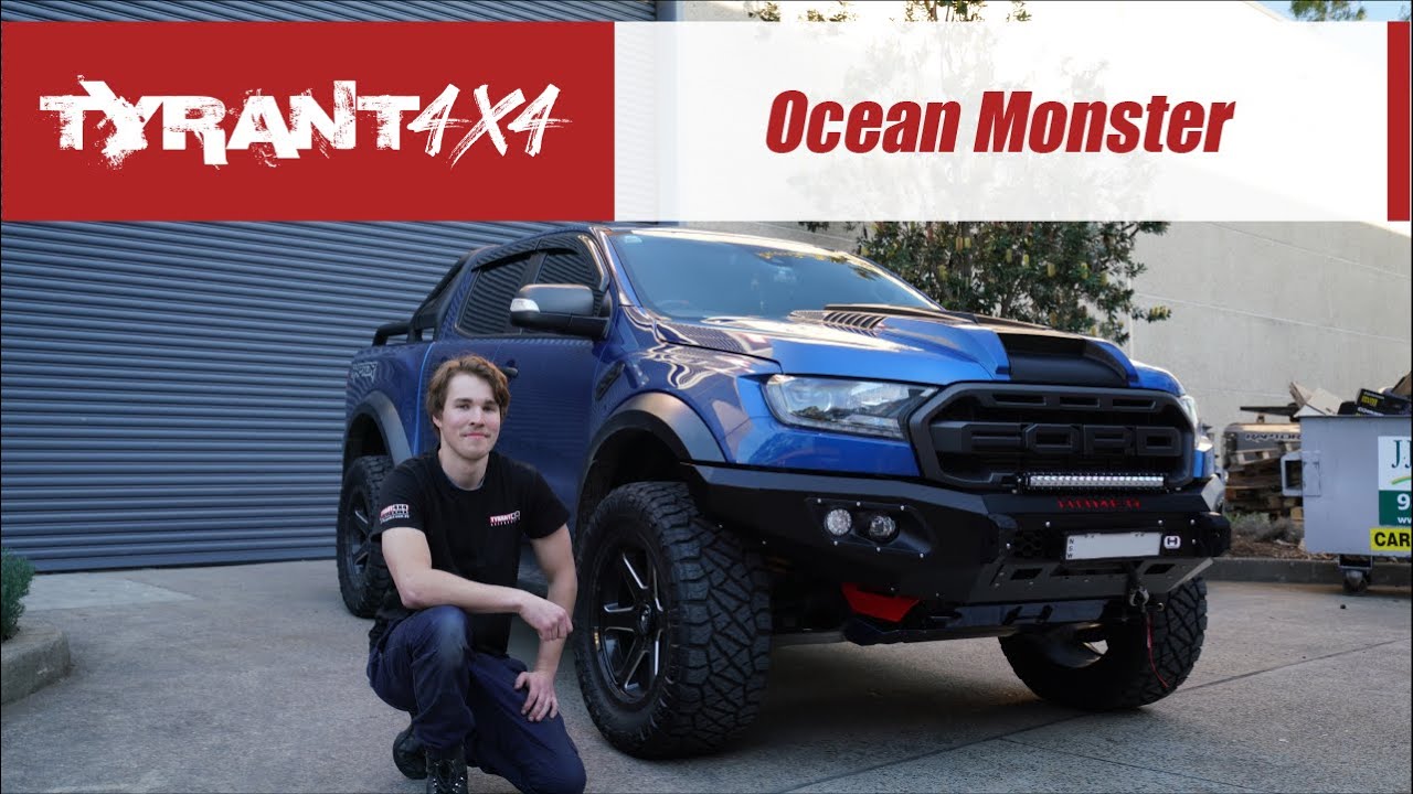 OCEAN MONSTER Ford Ranger Raptor 4x4 Build Hamer Bull bar, Electric ...