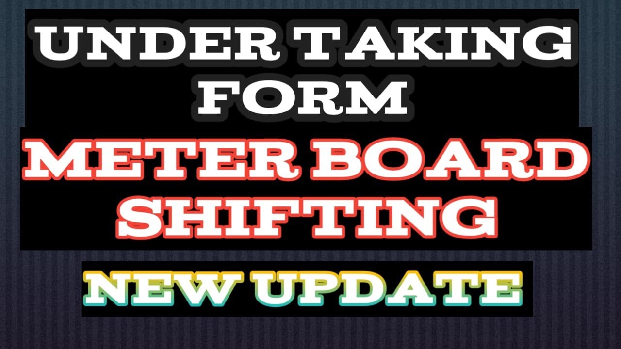 tneb meter board shifting under taking form in tamil - YouTube
