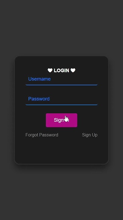 Unique Login Form Using HTML CSS |#shorts #webdevelopement #loginform #youtube#frontend# ...