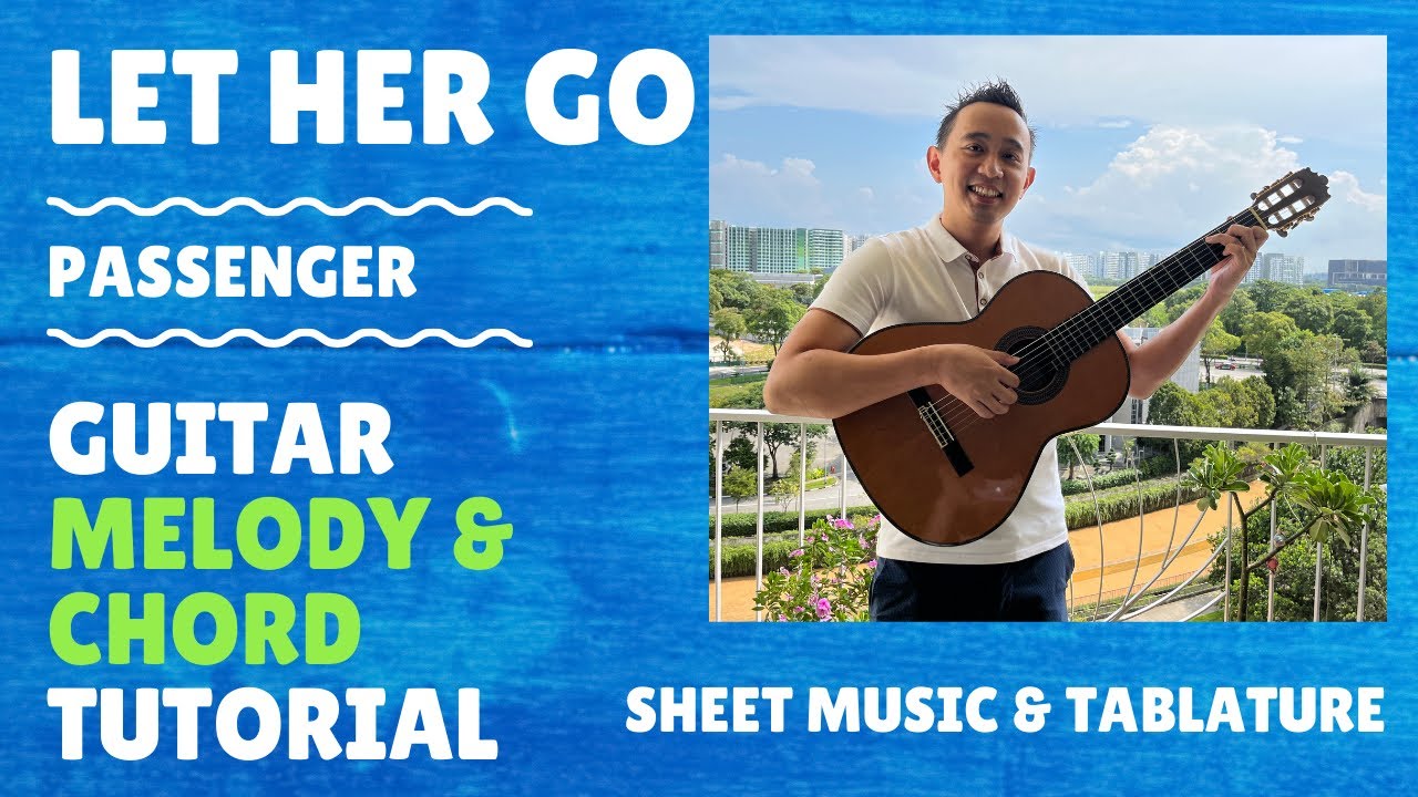 How to play Let Her Go by Passenger on Guitar - Chord & Melody Tutorial ...