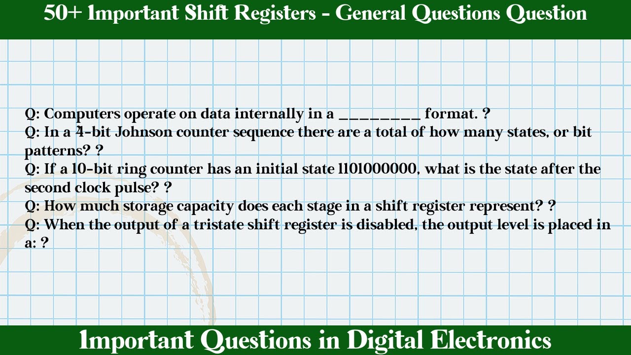 MCQ Questions Shift Registers - General Questions with Answers - YouTube