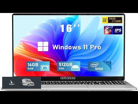 FUNYET 2026 Gaming Laptop Computer Windows 11 Pro 16 Inch Lap Top