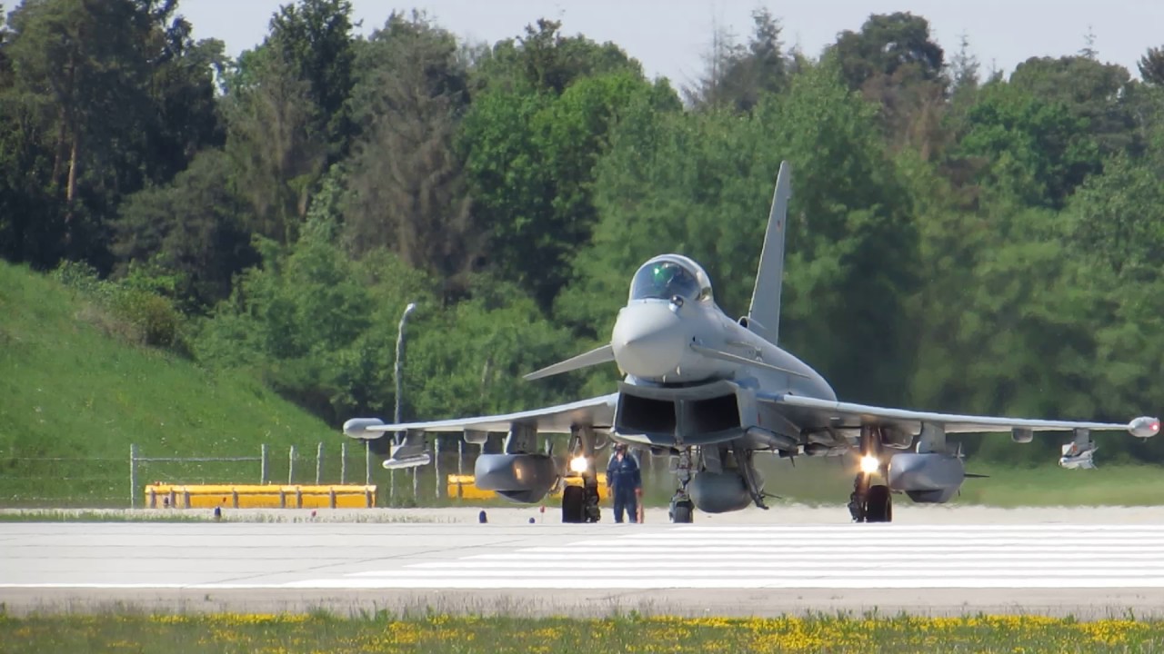 Eurofighter Typhoon Manching Mai 2017 "gut bestückt" - YouTube