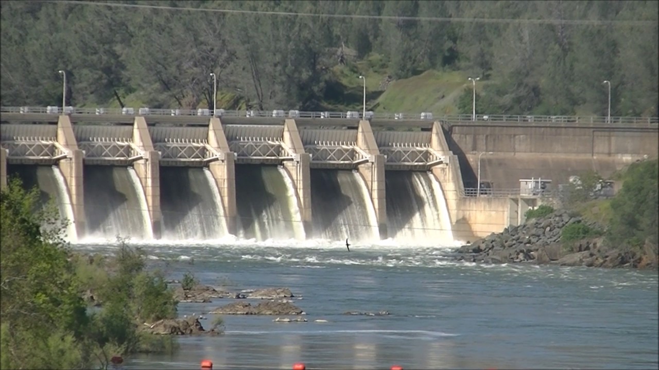 Water Releasing from the Thermolito Divergent Dam on Feather River in ...