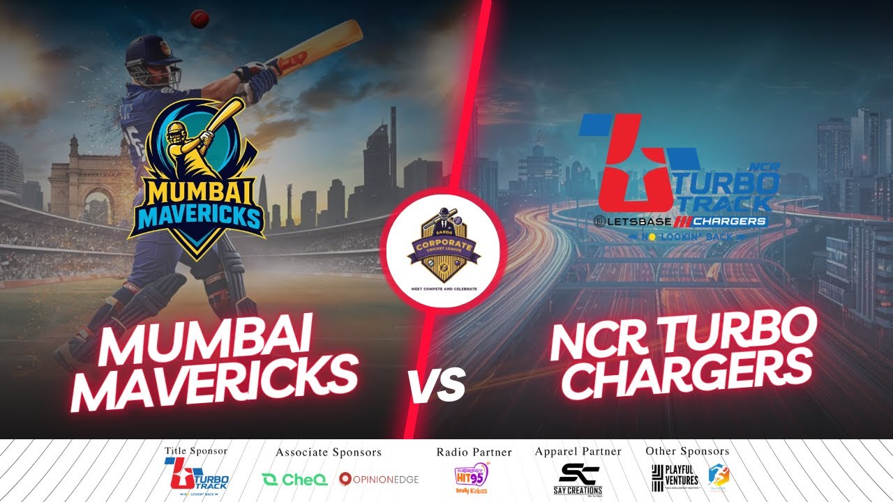 Match 26 — Mumbai Mavericks 🆚 NCR Turbo Chargers | Sarda Corporate ...
