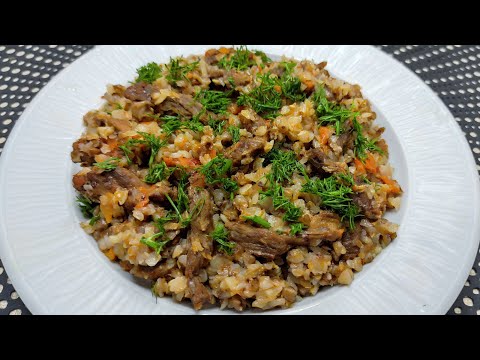 Çox Dadlı Qarabaşaq Yeməyi. Qreçkanın Hazırlanması. Qreçka Nece Bişirilir. Buckwheat With Meat