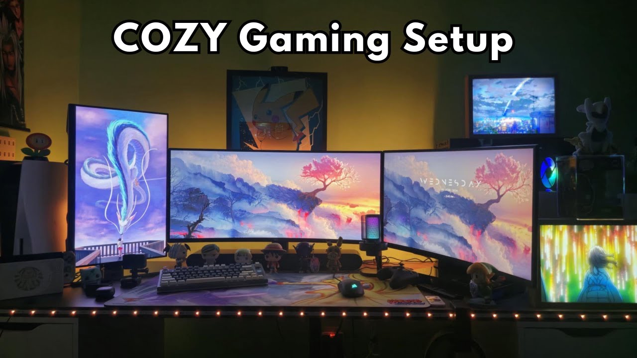 Cozy Gaming Setup Tour | Celebration of 100 Subscribers!!! - YouTube