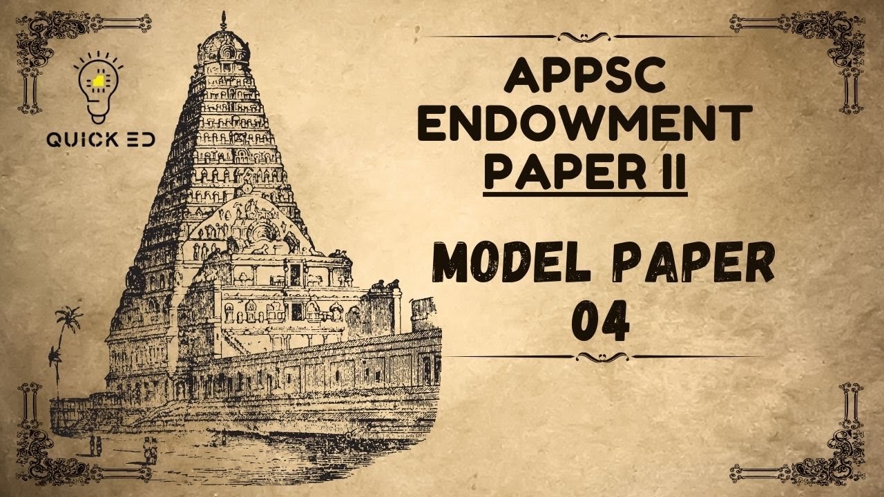 APPSC Endowment Full Length Model Paper – 4 | 150 MCQs | Bilingual ...