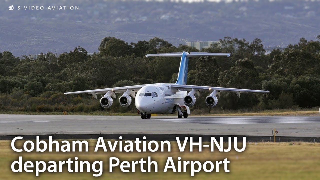 Cobham Aviation (VH-NJU) early morning departure from Perth Airport for ...