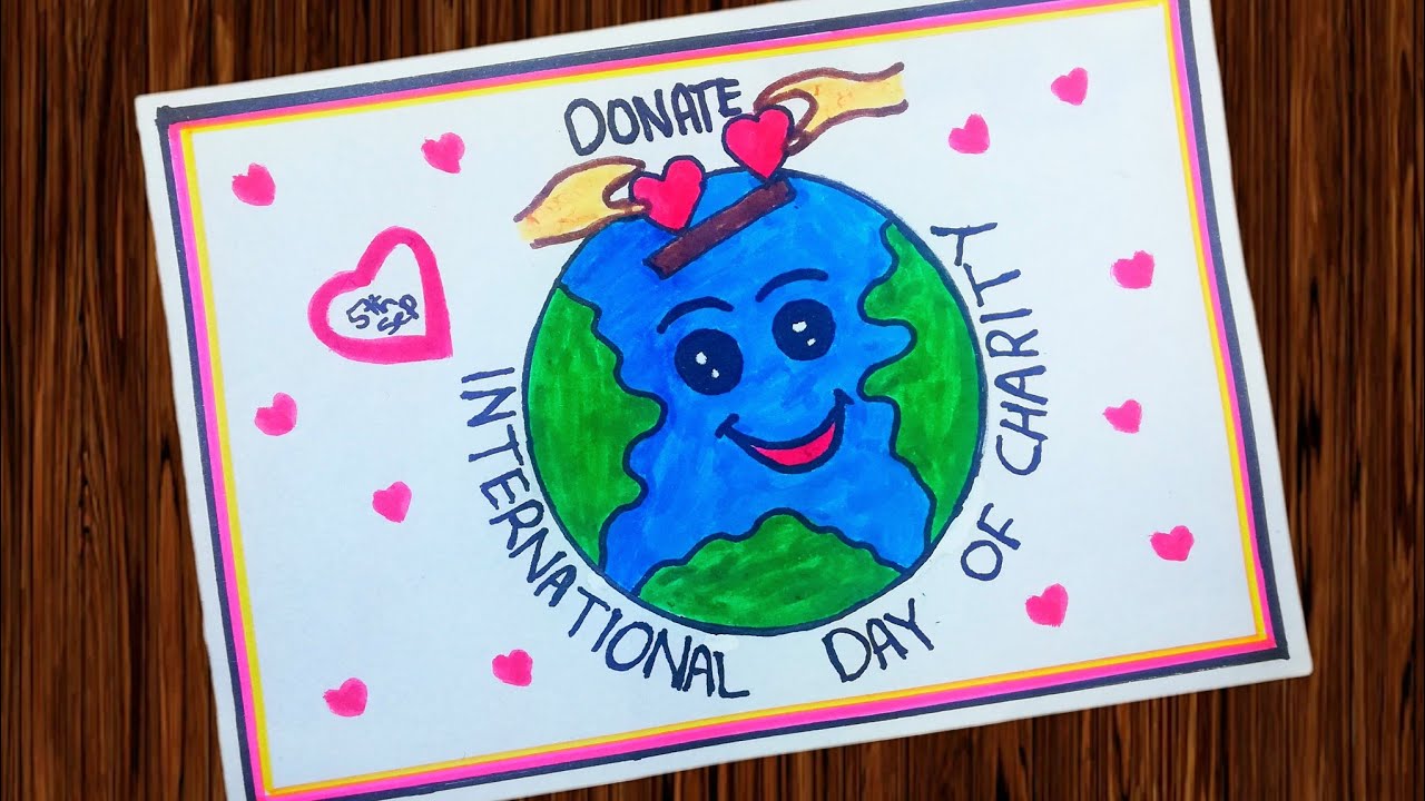 International Charity Day Drawing | International Charity Day Easy ...