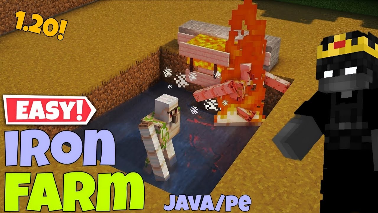 Easiest Iron Farm in Minecraft 1.20! (Works in Pocket & Java Edition 🔥 ...