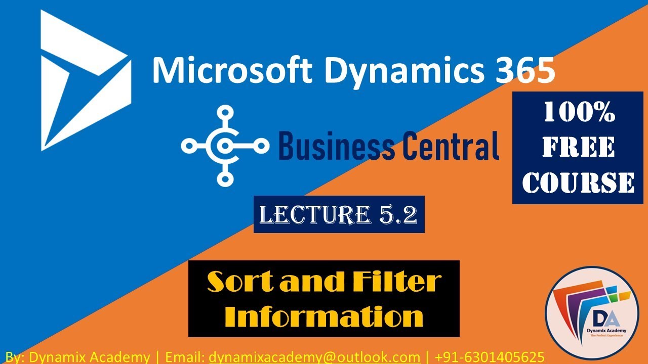 How to Sort and Filter Information in Business Central by Dynamix ...