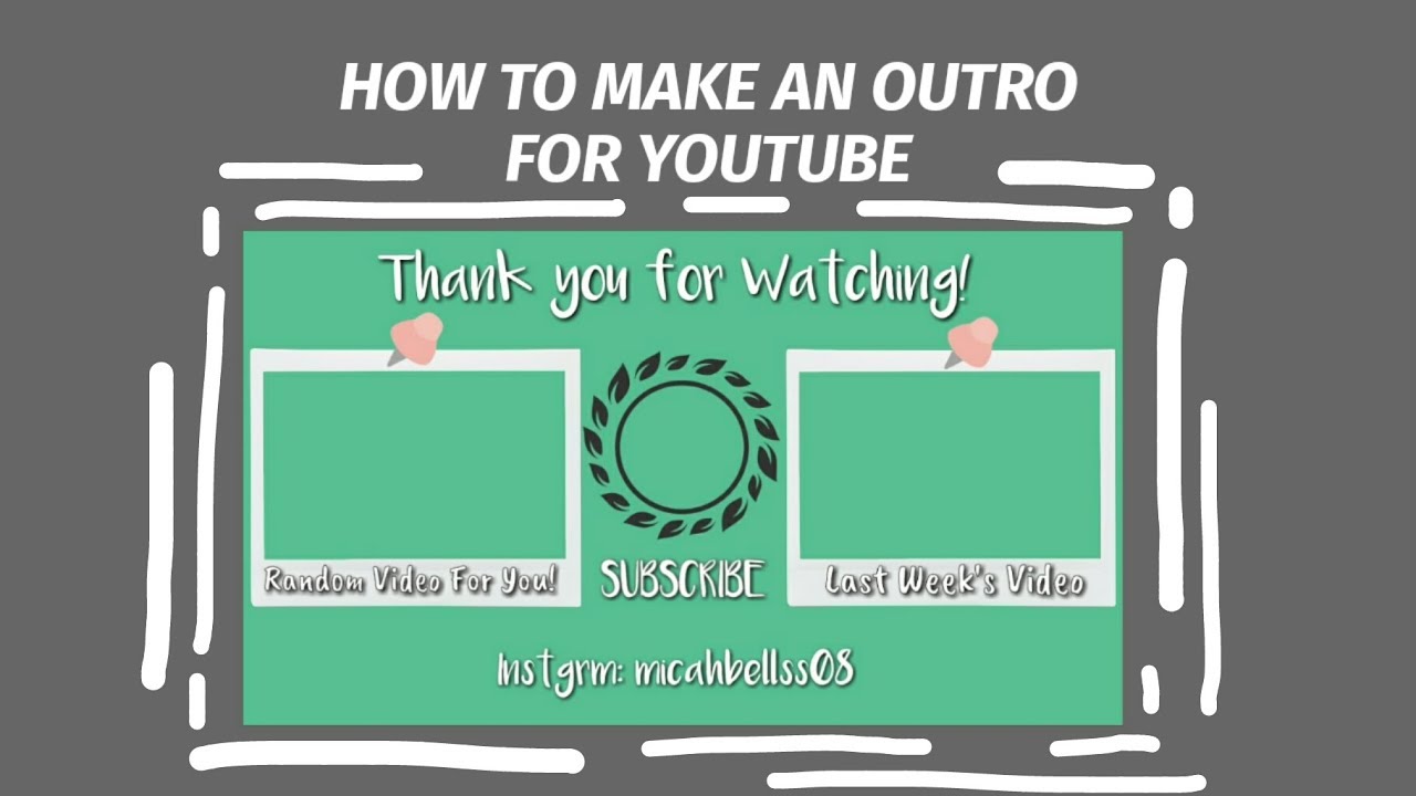 How to make an outro on your phone + How to set up your end screen ...