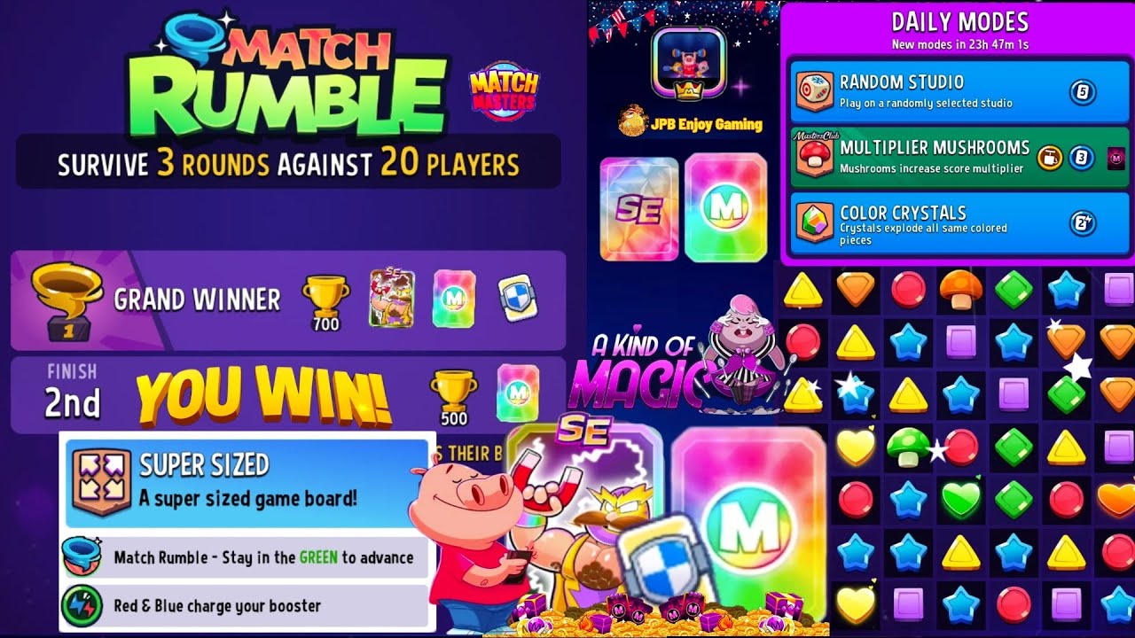 Match Rumble 20 Player Shared Energy+Super Sized/ MC Multiplier ...