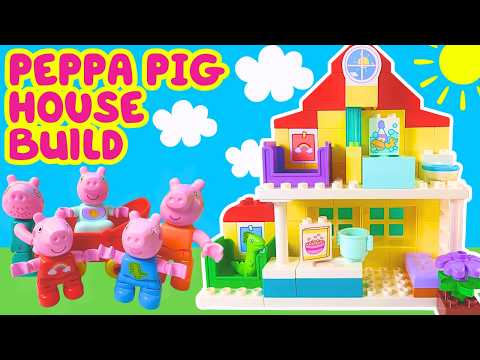 PEPPA Pig Tales Toys! DIY Family House Playset Build with Peppa, George, Baby Evie