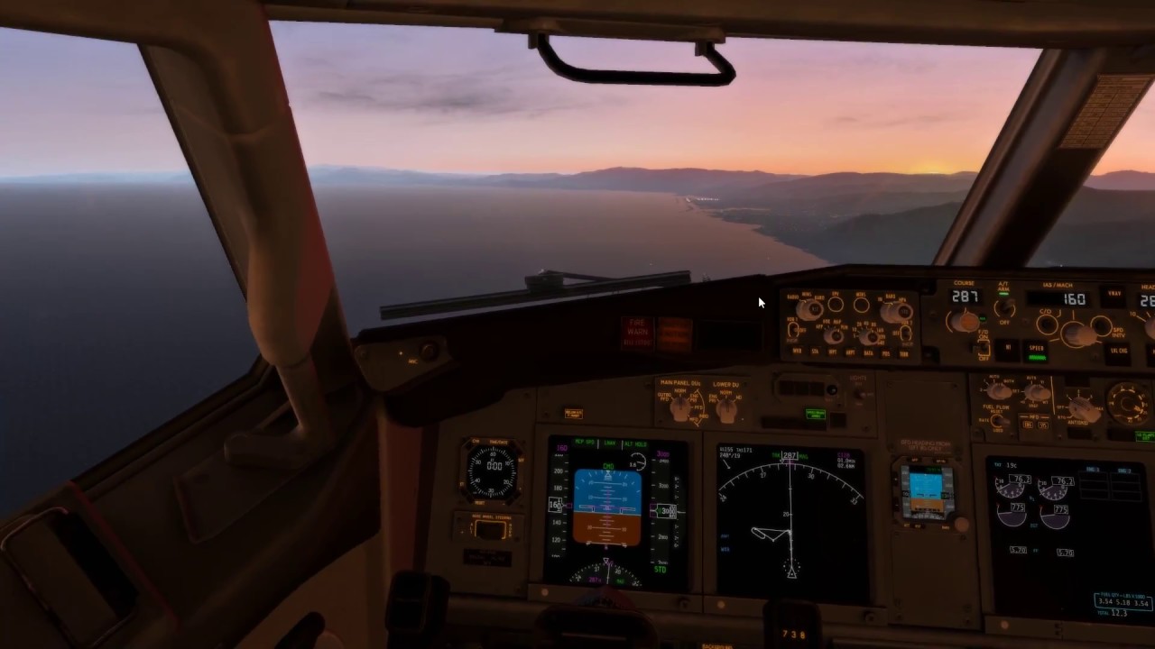 X-Plane 11 737-800 Standard Boeing Anflug Genua Flaps overspeed? - YouTube