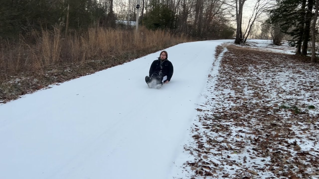 Dangerous Sledding & Leg Day in a Winter Storm - YouTube