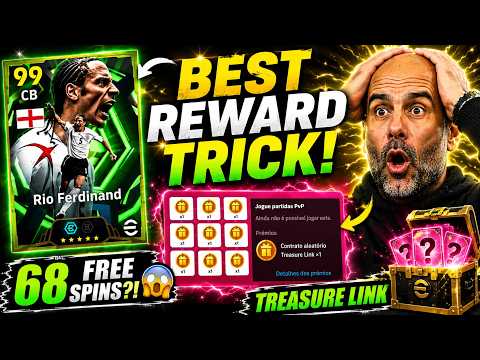 GET 68 FREE SPINS FAST! 😱 Best Treasure Link Reward Trick | eFootball 2026