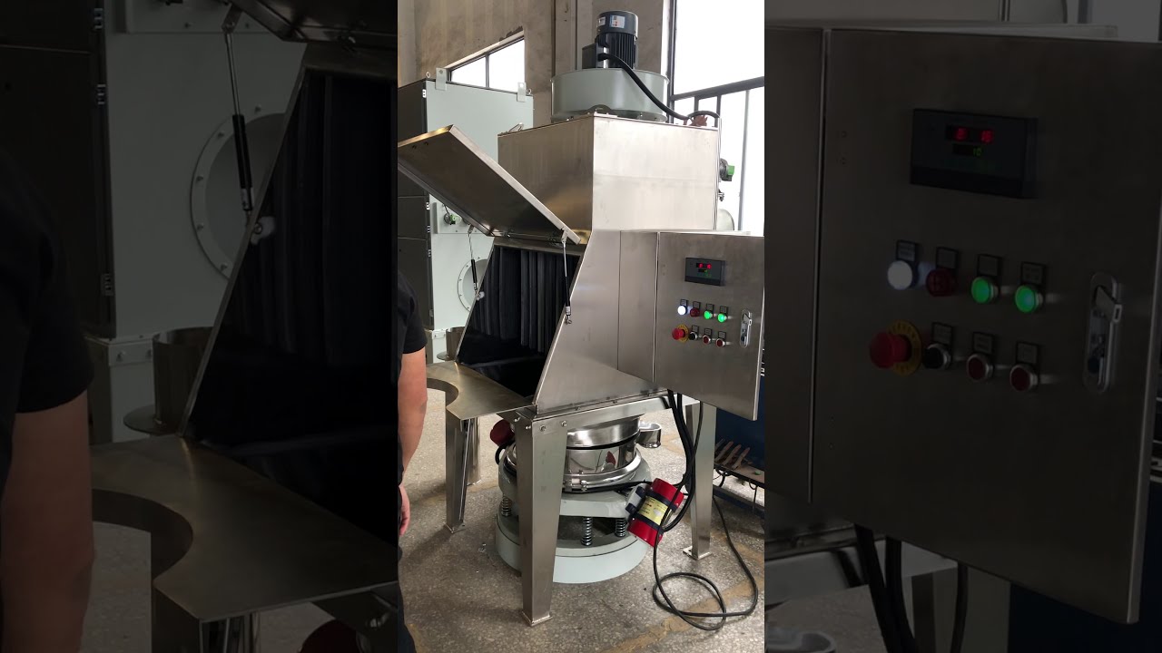 Manual Powder Dumping Machine:Bag Feeding Station - YouTube