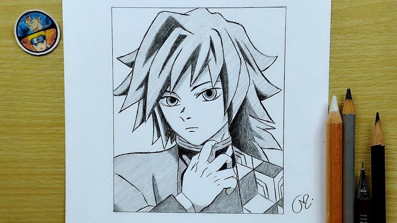 How to Draw anime | Drawing Giyu Tomioka Demon Slayer - YouTube
