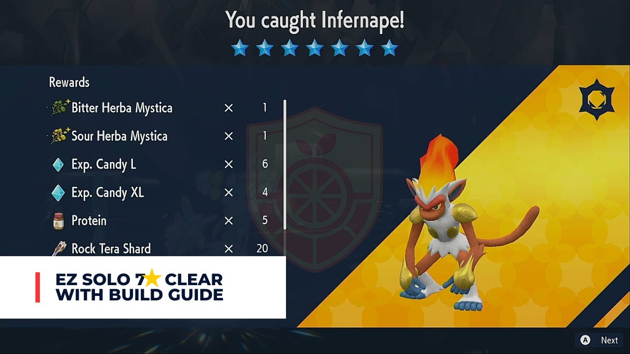Solo Raid 7 Star Rock Infernape - Pokemon Scarlet & Violet - YouTube