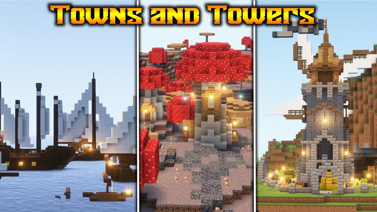 Towns and Towers In Minecraft | Minecraft Mods | Minecraft In Telugu ...