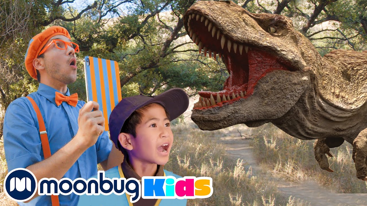 Blippi x T-REX Ranch CROSSOVER | Jurassic TV | Dinosaur Videos for Kids ...