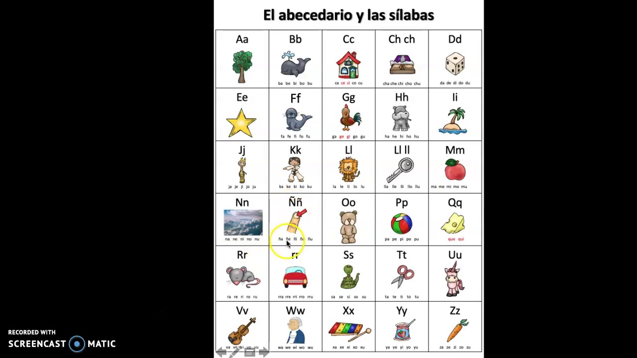 El abecedario canción y práctica de sonidos y sílabas - YouTube