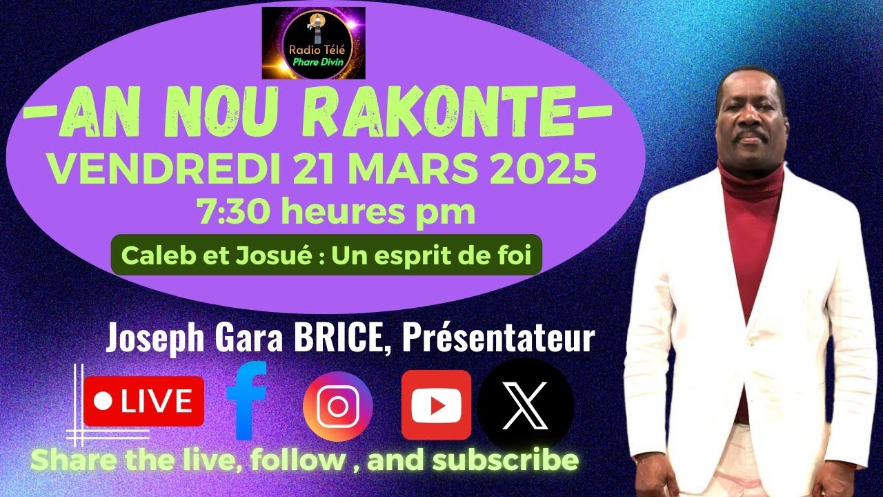 EN DIRECT | AN NOU RAKONTE | Joseph Gara BRICE, Présentateur - YouTube