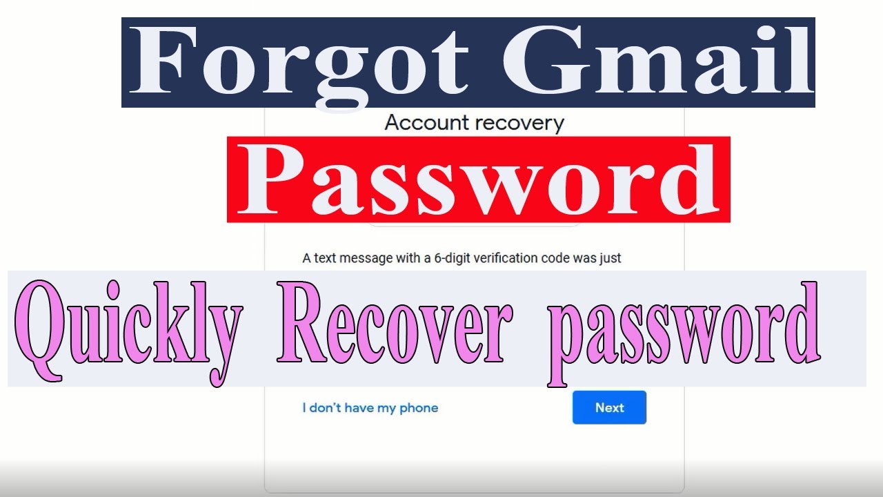How To Recover Forgotten Gmail Password | Reset Gmail Password | - YouTube
