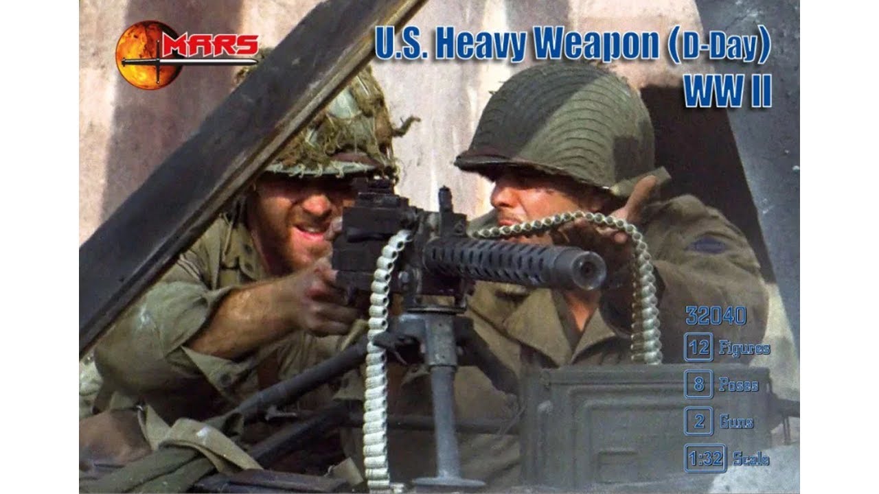Unboxing MARS FIGURES 32040 - 1/32 - Us Heavy Weapon (D-Day) WWII Scale ...