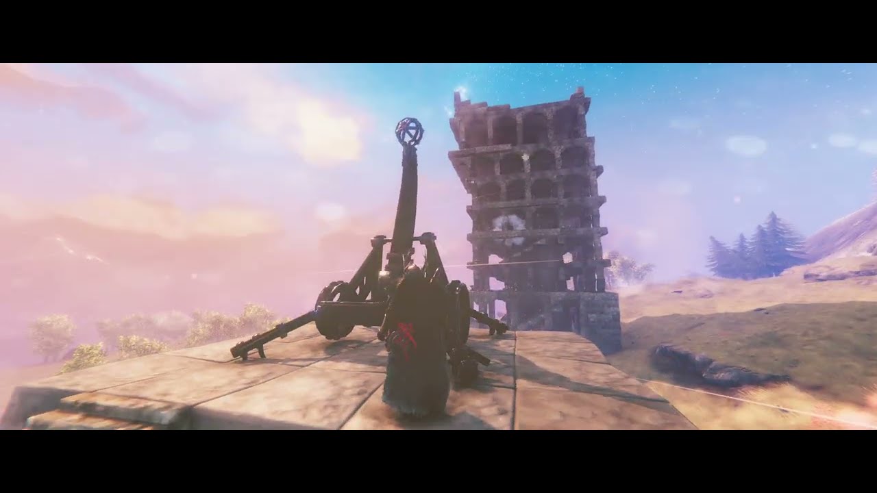 Valheim: Catapult vs Plains Megalith Tower - YouTube