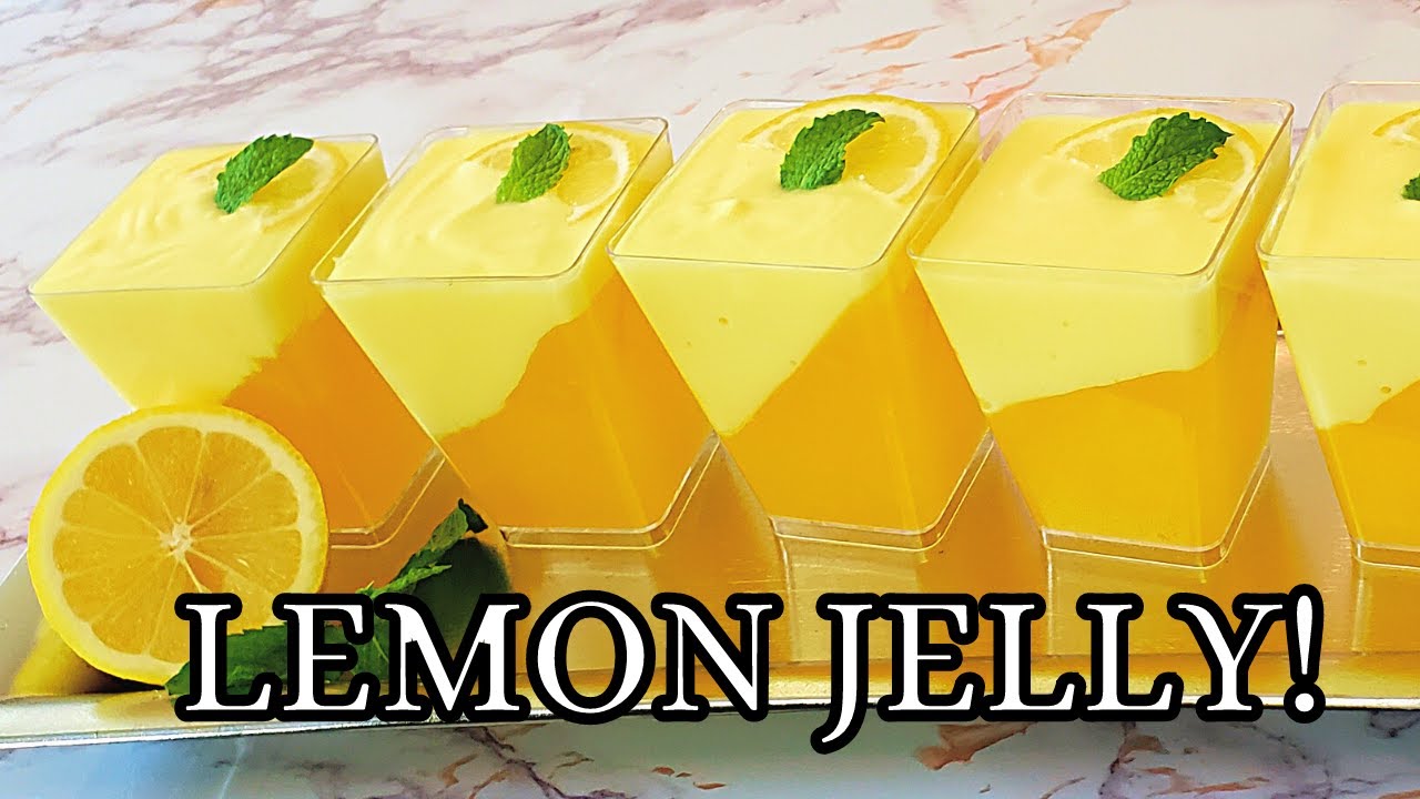 Lemon Jelly Cup Recipe Easy No Bake Dessert | Eggless Dessert | By ...