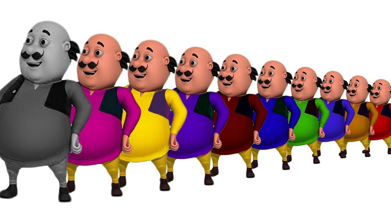 Learn Colors for Kids with Motu and patlu Learning Flashy Color ...