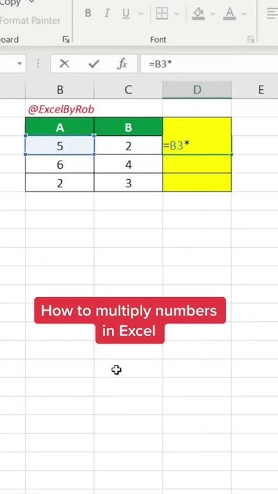 How to Multiply Numbers in Excel! #excel - YouTube