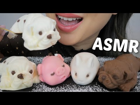 ASMR Animal Mini Mousse Cakes *No Talking Eating Sounds | N.E Let's Eat