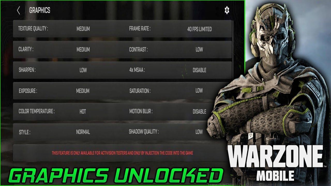 Warzone Mobile Graphics Settings Unlocked? | Full Details Info Real or ...