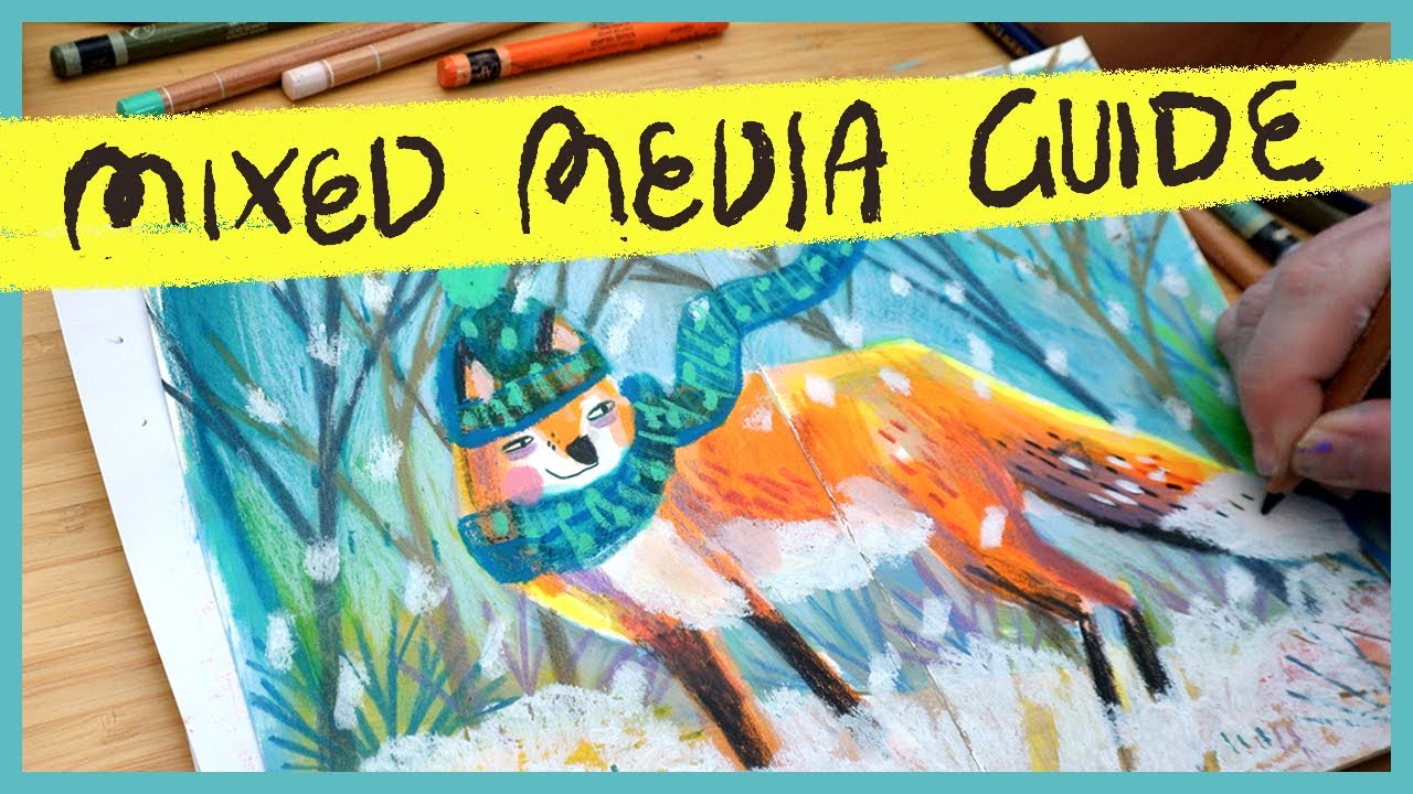 Beginner's guide to mixed media - how I make my illustrations! - YouTube