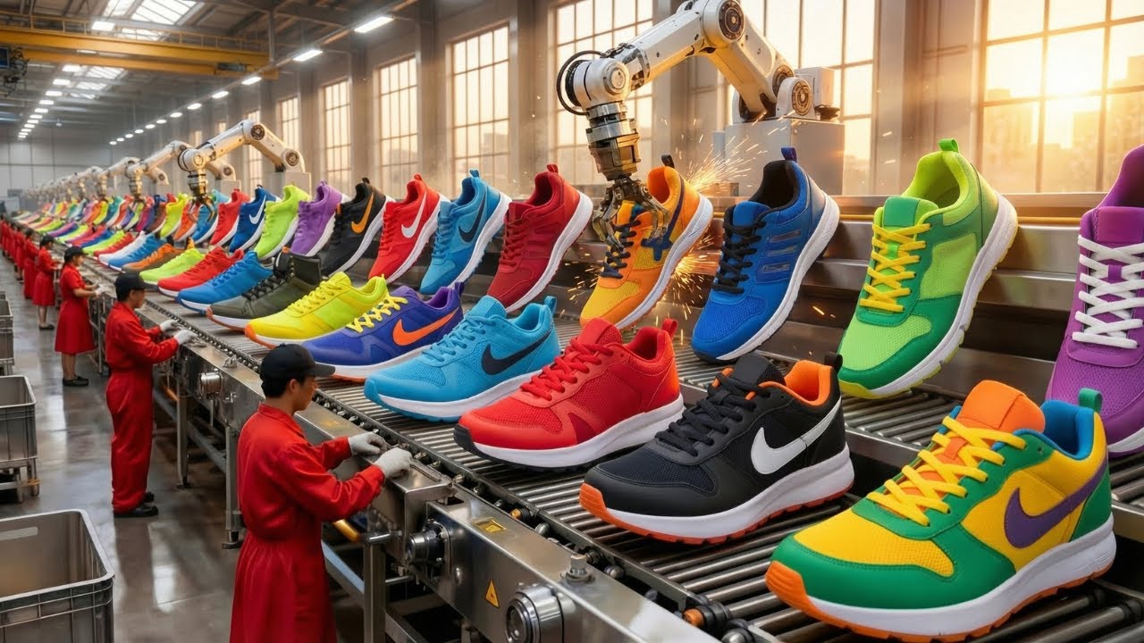 Inside a Leather Shoes Factory | Full Automated Process From Raw ...