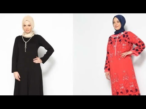Modanisa 2016 Sonbahar Kış Büyük Beden Tesettür Elbise Modelleri