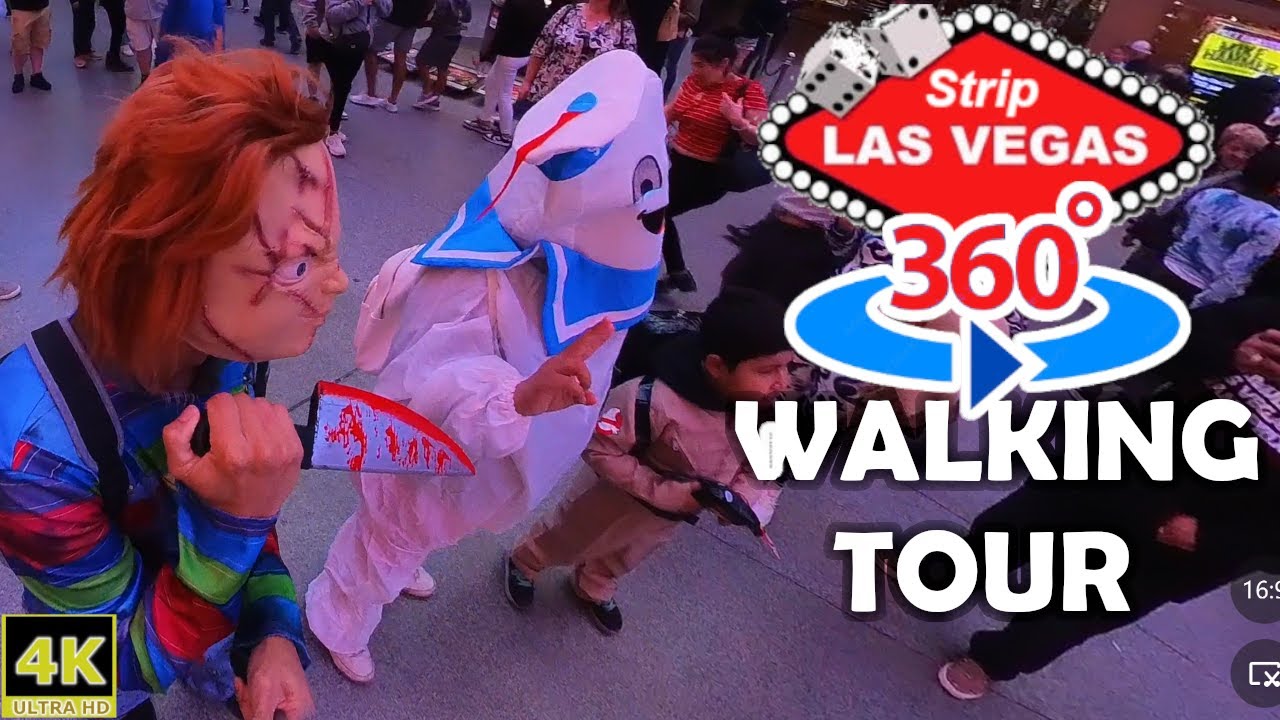 Chucky Walking Las Vegas Fremont | 4K Las Vegas Fremont Walking Tour ...