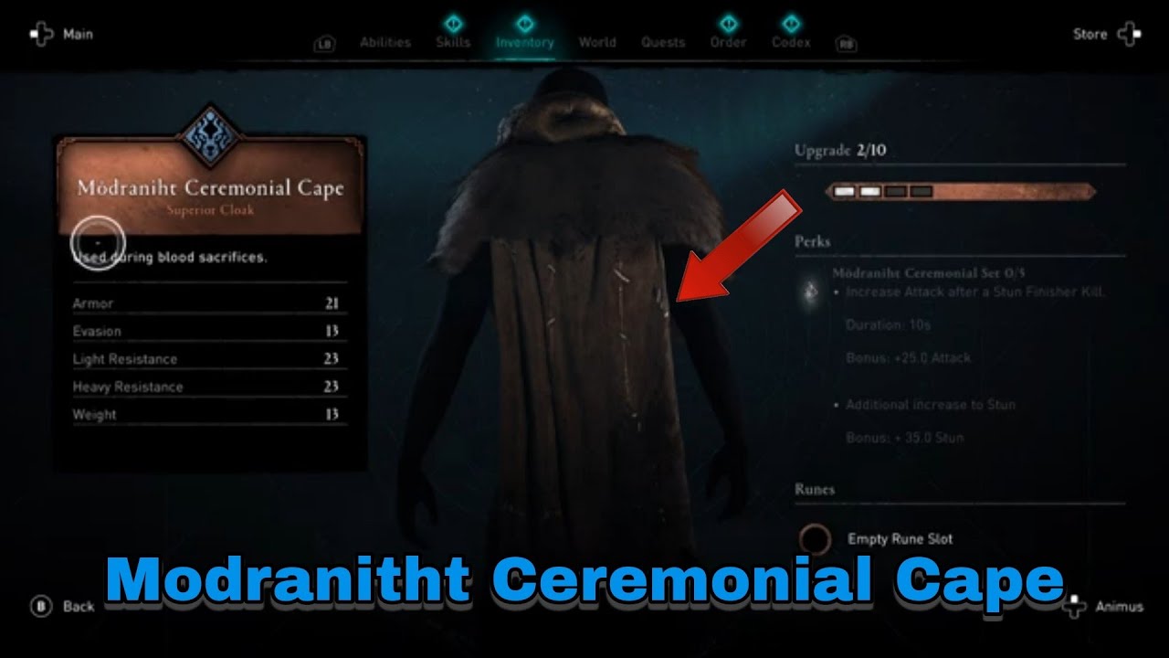 Assassin's Creed Valhalla Modranitht Ceremonial Cape - YouTube