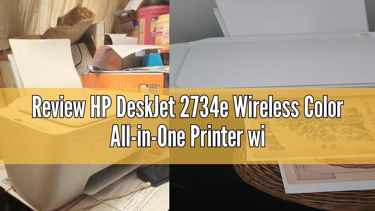 Review HP DeskJet 2734e Wireless Color All-in-One Printer with 3 Months ...