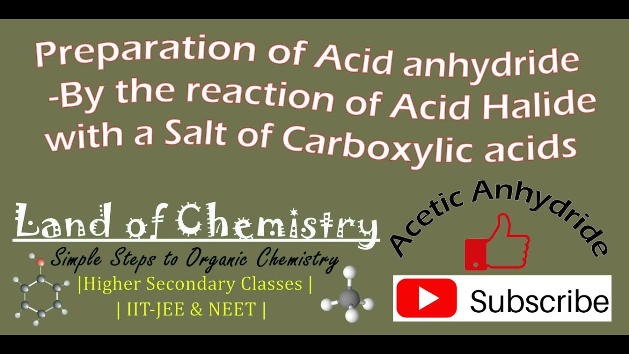 Preparation of Acetic Anhydride from Acetyl Chloride and Sodium Acetate ...