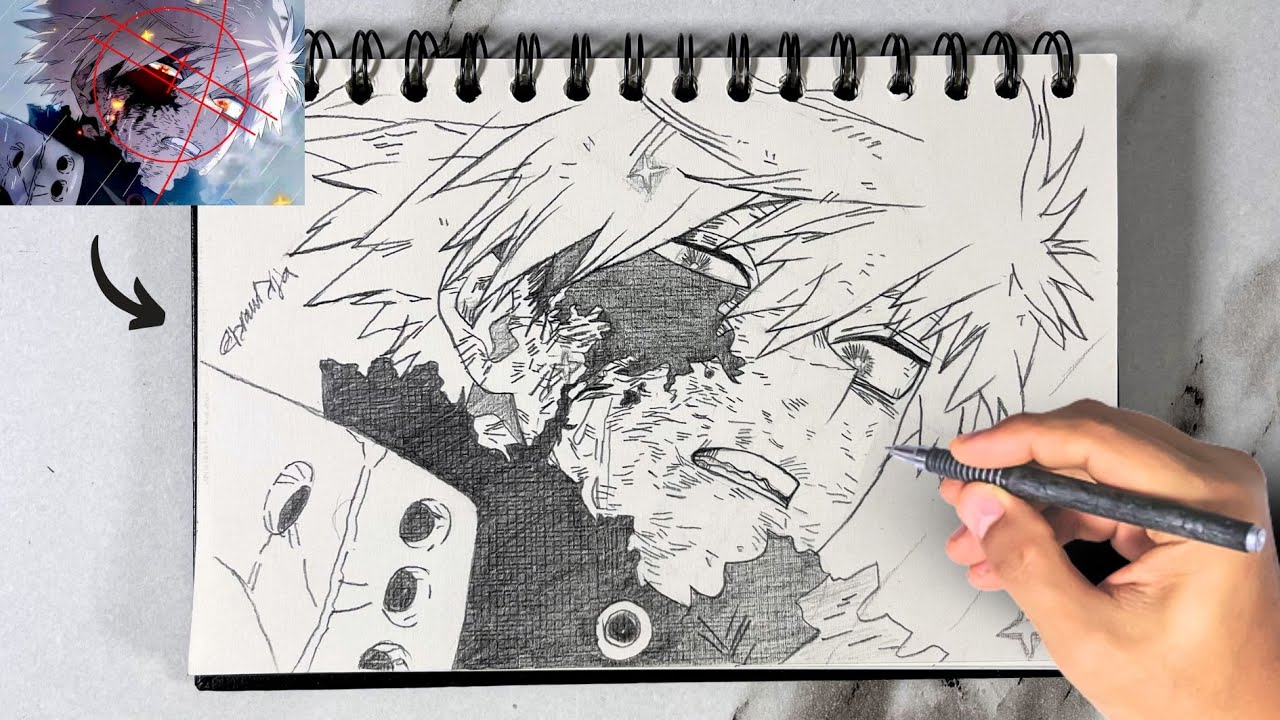 How to Draw Bakugo Injured Face | My Hero Academia Season 8 (Step by ...