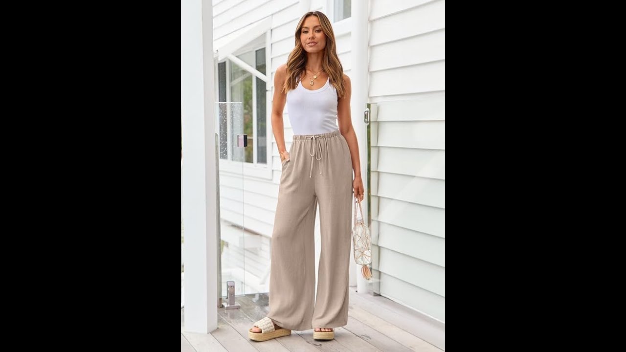 5 Summer Outfit Inspo with LILLUSORY Linen Palazzo Pants (+ POCKETS!) 🌊 ...