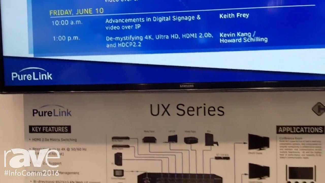 InfoComm 2016: Purelink Introduces New UX Series Matrix Switchers - YouTube