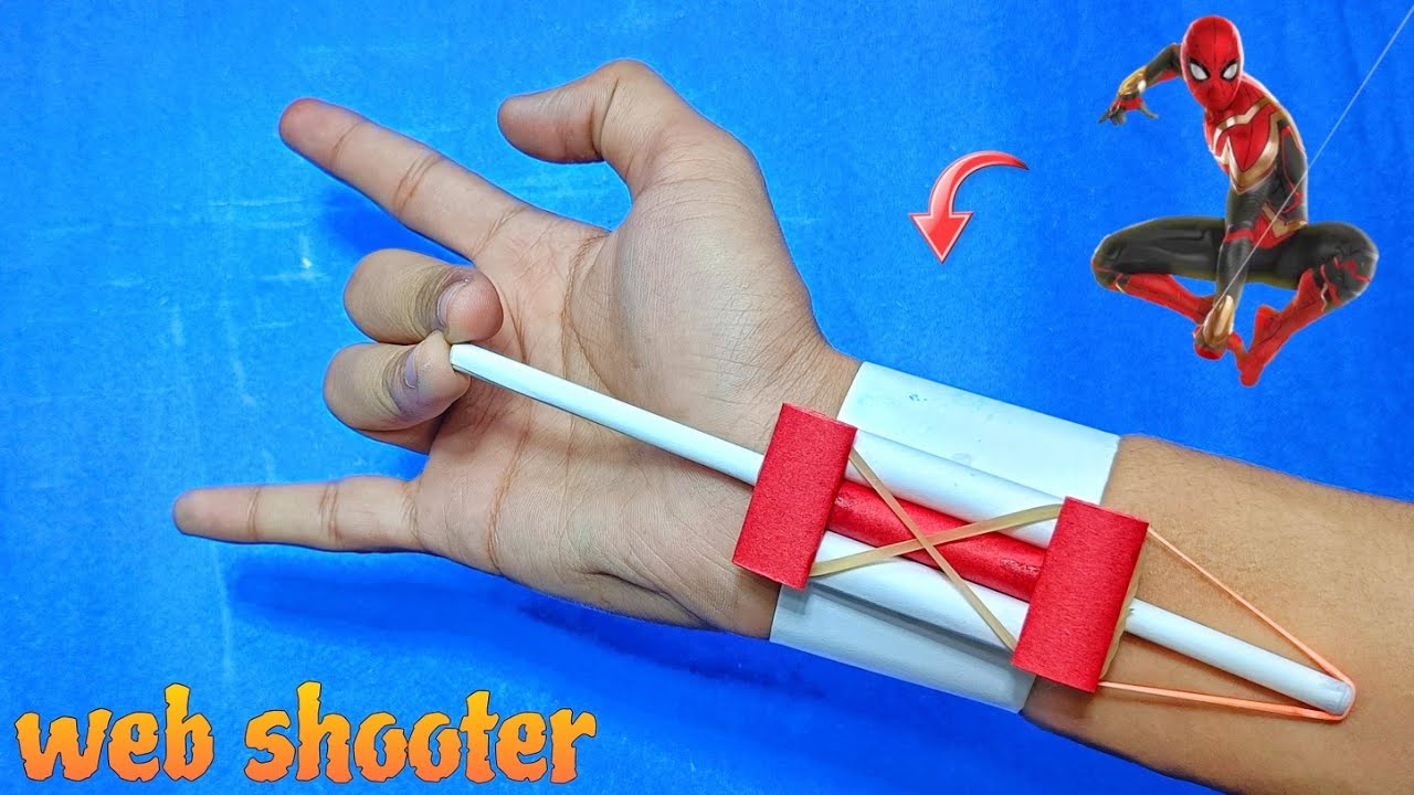 HOW TO MAKE SPIDER MAN WEB SHOOTER WITH PAPER || WEB SHOOTER WITH PAPER ...