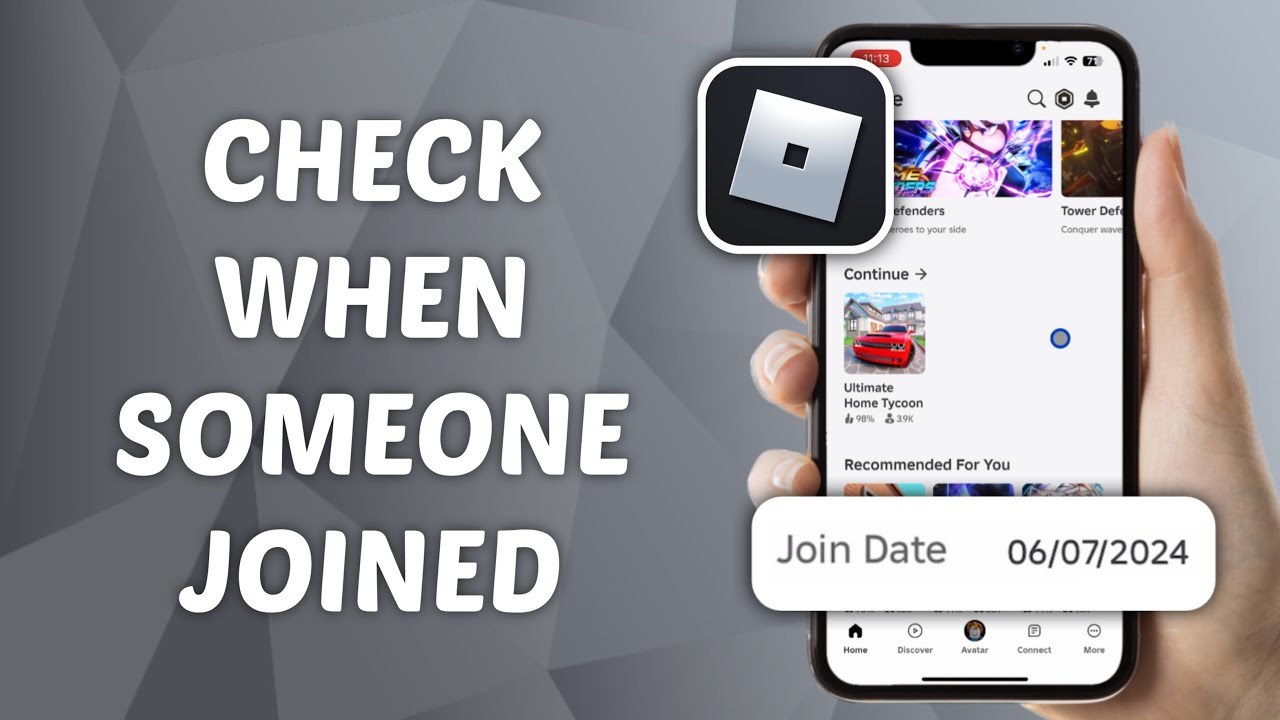 How to Check When Someone Joined Roblox - YouTube